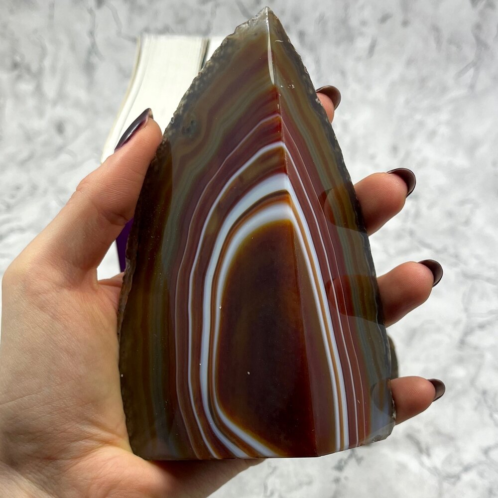 Agate Bookends