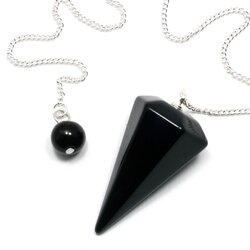 Black Tourmaline Crystal Pendulum