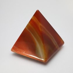 Fire Agate Pyramid ~35mm