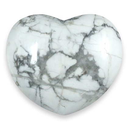 Howlite Crystal Heart ~45mm