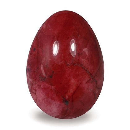 Red Howlite Crystal Egg ~48mm