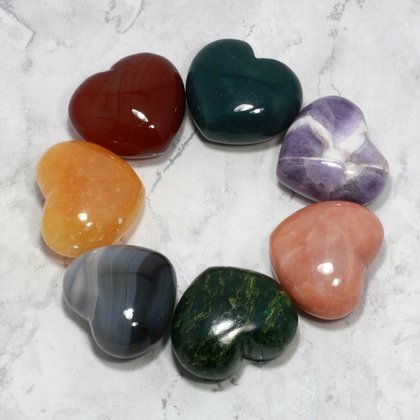 Red Jasper Crystal Heart ~45mm