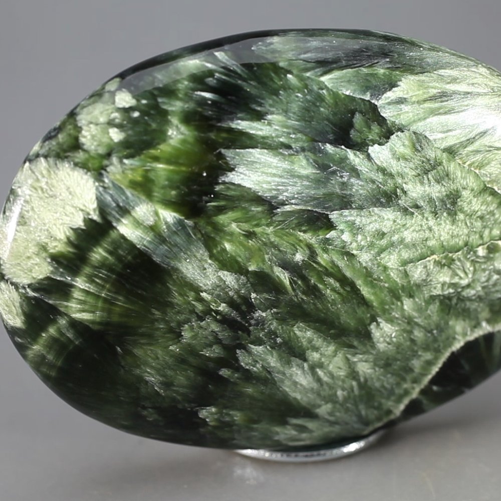Seraphinite Palm Stones