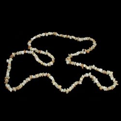 White Moonstone Gemstone Chip Necklace ~ 35"